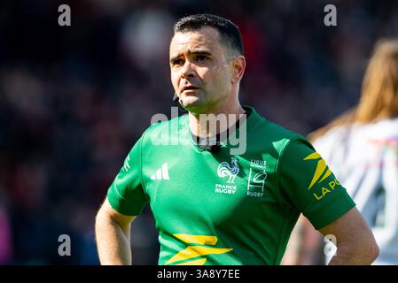 Referee Pierre Brousset during the Top 14 2025/2026 semi final match ...