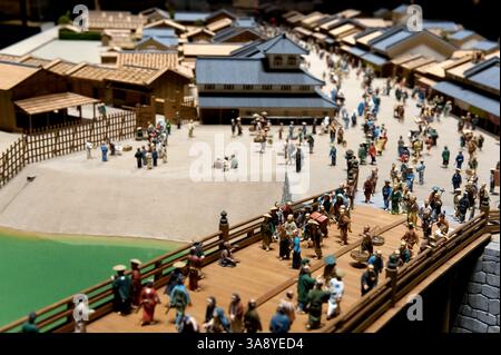 Miniature scale model of the streets and lifestyles of people during ...