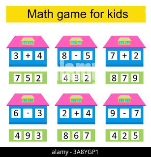 Math activity for kids. Developing numeracy skills. Number range up to ...