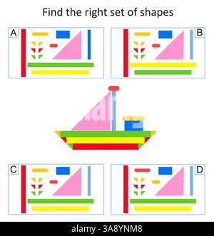 A logical game for children find the right shadow, snowman. vector ...