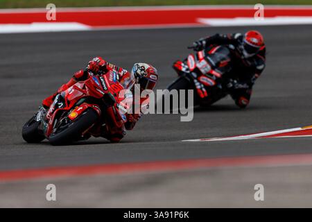 Number 93 Ducati Lenovo Team rider Marc Marquez during Practice 2 at ...