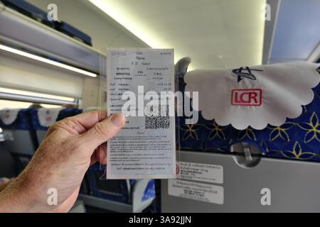Ticket for the express train of the Laos-China Railway LCR, Luang ...