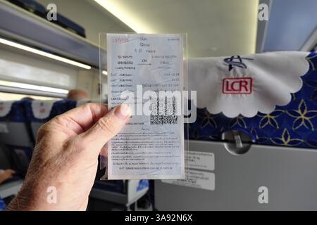 Ticket for the express train of the Laos-China Railway LCR, Luang ...