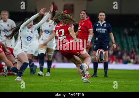 Wales' Kayleigh Powell during the Women's Rugby World Cup 2025 pool B ...