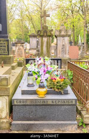 Europe, Poland, Warsaw,Wola. Powazki Cemetery, historic over 1 million ...