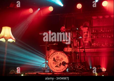 Nathan Evans and the Saint PHNX Band performing at half-time during the ...
