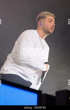 Puerto Rican singer Raul Clyde performs during the concert at the ...
