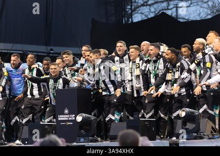 Newcastle, UK. 29th Mar 2025. Newcastle United celebrations on 29th ...