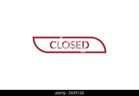closed ribbon. closed isolated paper banner. sign Stock Vector Image ...