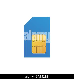 Flat color sim card icon symbol vector Illustration Stock Vector Image ...