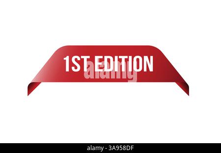 Red banner 1st edition on white background Stock Vector Image & Art - Alamy