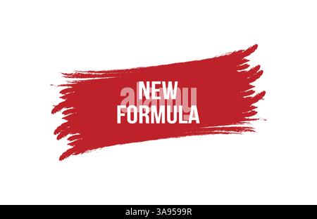 Brush style New formula red banner design on white background Stock ...