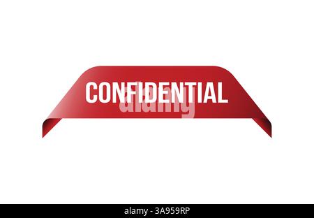confidential ribbon. confidential isolated sign. confidential banner ...