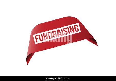 Fundraising red ribbon label banner Stock Vector Image & Art - Alamy