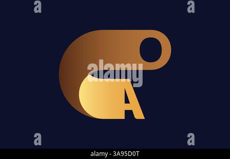 Unique AO letter logo Icon vector template. Premium stylish alphabet ...