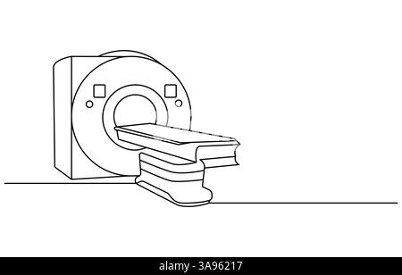 Continuous one line drawing Magnetic resonance imaging Stock Vector ...
