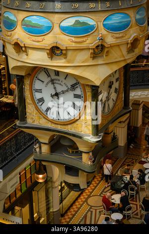 The historic hanging Ipoh Limited clock at the Queen Victoria Building ...