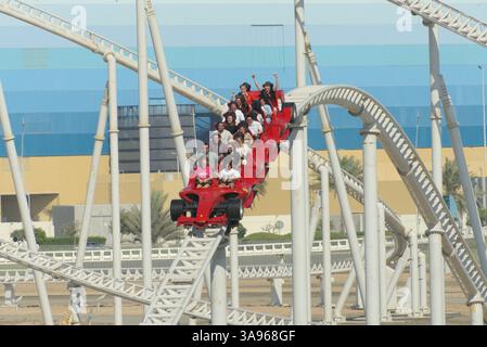 Formula Rossa at Ferrari World, Abu Dhabi on the home bunny hill Stock ...