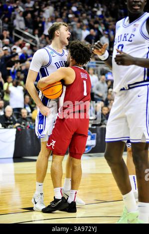 Newark, USA. 29th Mar, 2025. Duke's Khaman Maluach (9) on Saturday ...