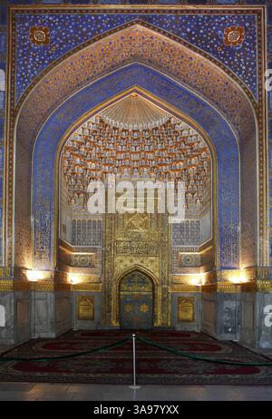 July 15, 2010 - Samarkand, Uzbekistan - Aerial view of the Sher-Dor ...