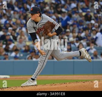 Detroit Tigers starting pitcher Reese Olson pitches against the San ...