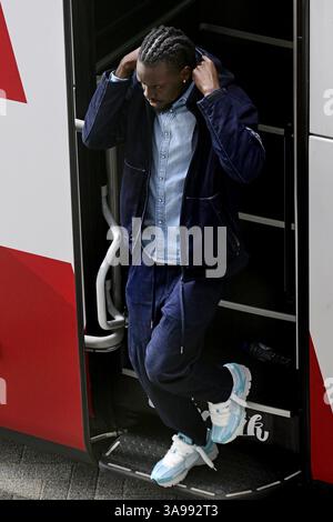 EINDHOVEN - The Ajax bus arrives for Dutch Eredivisie match between PSV ...