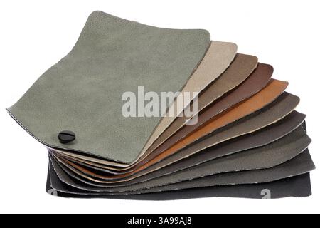 pleather color fan deck isolated on white background Stock Photo - Alamy