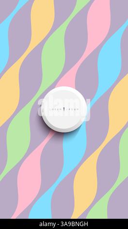 Abstract dynamic template with wavy curved ribbons. Modern cover design. 3d vector illustration ...