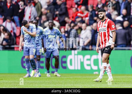 Ismael Saibari of PSV Eindhoven looks on during the UEFA Champions ...