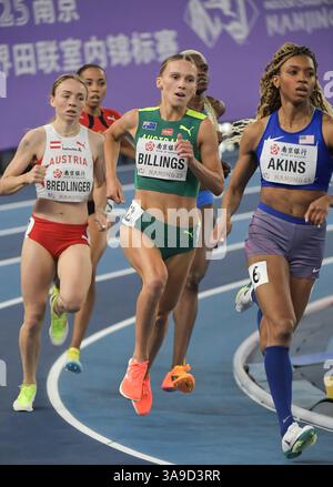 Sarah Billings of Australia competing in the 3000m at the Oslo Bislett ...