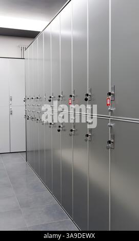 A closeup shot of storage lockers with locker numbers Stock Photo - Alamy