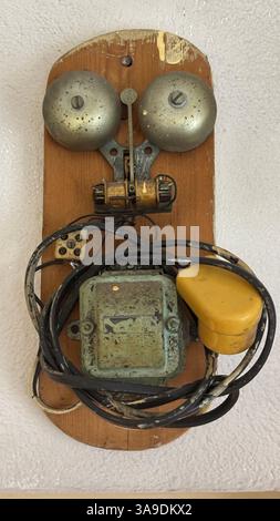 An old Soviet, USSR era military uniform with hammer and sickle emblem ...