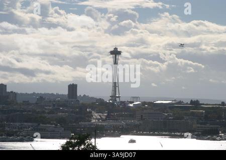 Oct 09, 2004; Seattle, WA, USA; Skyline, skyscraper buildings, Space ...