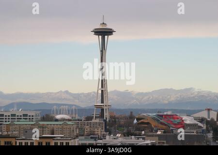 Dec 26, 2004; Seattle, WA, USA; Skyline, skyscraper buildings, Space ...
