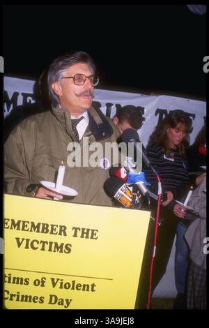 Fred Goldman, father of murder victim Ron Goldman, is reflected in the ...