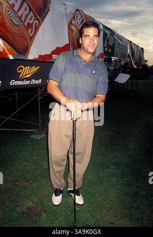 Aug 08, 1993; Los Angeles, CA, USA; Actress FELICIA BELL wearing a red ...