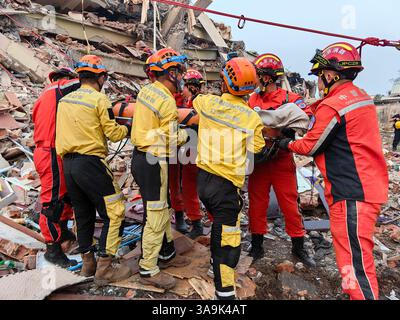 Mandalay, Myanmar. 31st Mar, 2025. Members from the China Search and ...