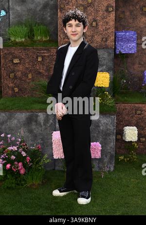 Sebastian Hansen attending the A Minecraft Movie film premiere at ...