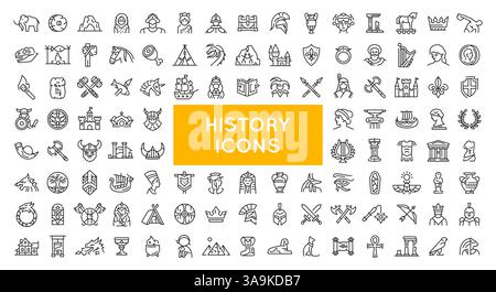 Ancient Era Icons Set Stock Vector Image & Art - Alamy