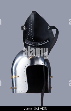 Medieval Bascinet Helmet with Pig Face Visor Stock Photo - Alamy