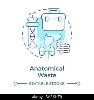 Laboratory waste soft blue concept icon Stock Vector Image & Art - Alamy
