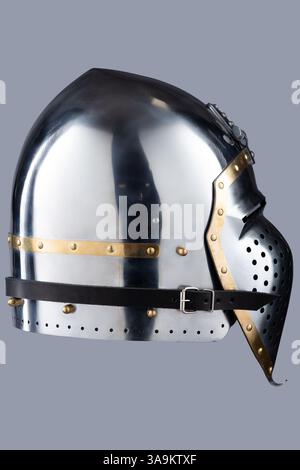 Medieval Bascinet Helmet with Pig Face Visor Stock Photo - Alamy