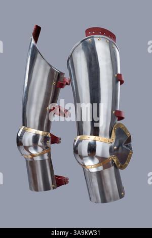 Steel Plate Leg Armor for Medieval Knight. Full leg protection with ...