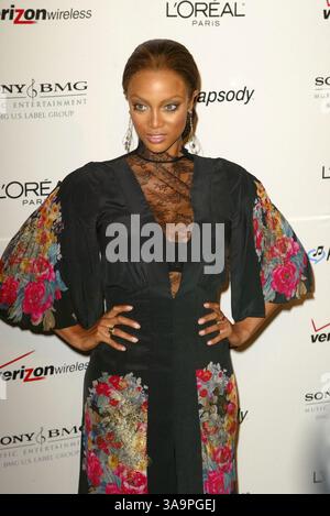 Tyra Banks at the Clive Davis Pre Grammy Party held at the Beverly ...