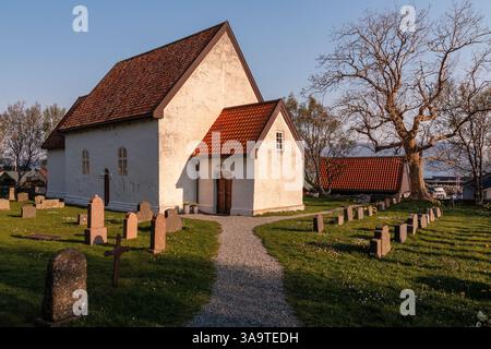 Romanesque Giske Chapel, Norway now Giske Parish Church built around ...