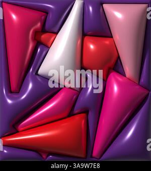 Composition with white triangular shapes, abstract Stock Photo - Alamy
