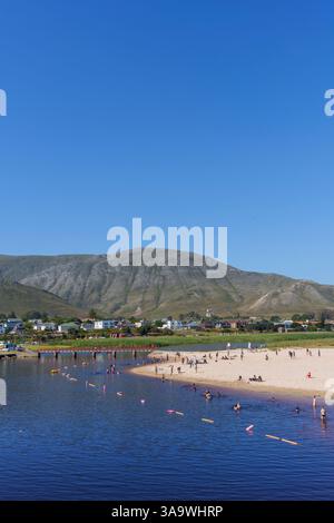 The beautiful Kleinmond Lagoon and Estuary at the Blue Flag Kleinmond ...