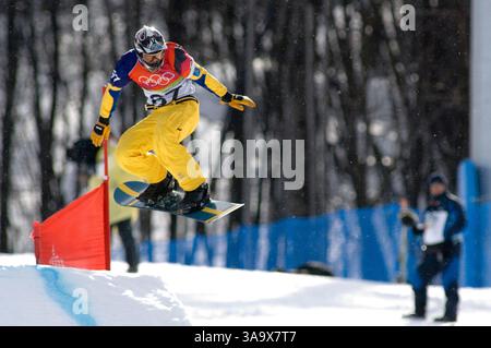 Feb 16, 2006; Turin, ITALY; Athletes compete in the innaugural mens ...
