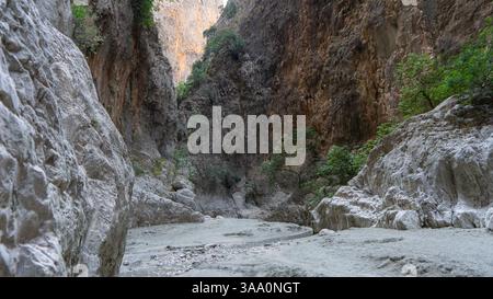 Deepest narrow stone canyon Saklikent in national park in Mugla ...