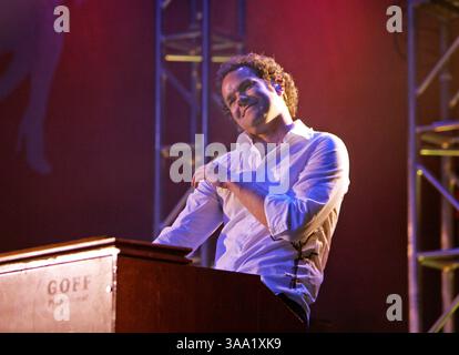 Brandon Bush of the rock group Train appears in concert at the Pechanga ...
